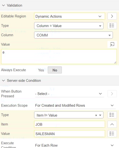 Disabling Interactive Grid Columns